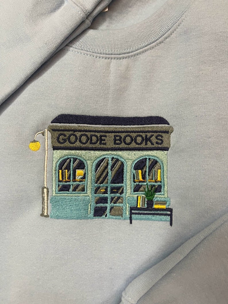 Goode Books Book Lovers Embroidered Crewneck Sweatshirt Book - Etsy