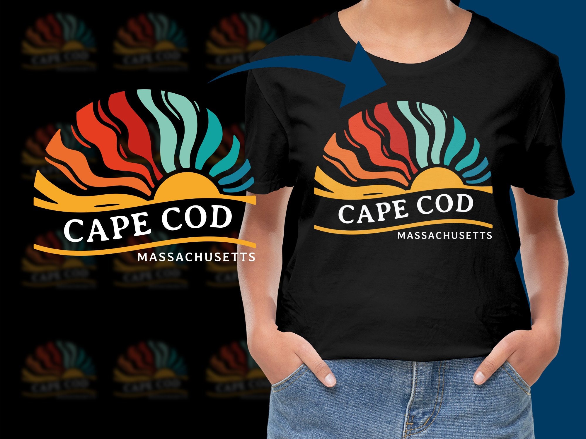 Cape Cod, Massachusetts Svg, Png, Pdf, Eps Files | Clipart, Graphic ...