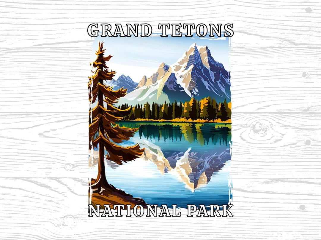 Grand Tetons National Park Wyoming Png, Jpg, Pdf, Files | Clipart ...