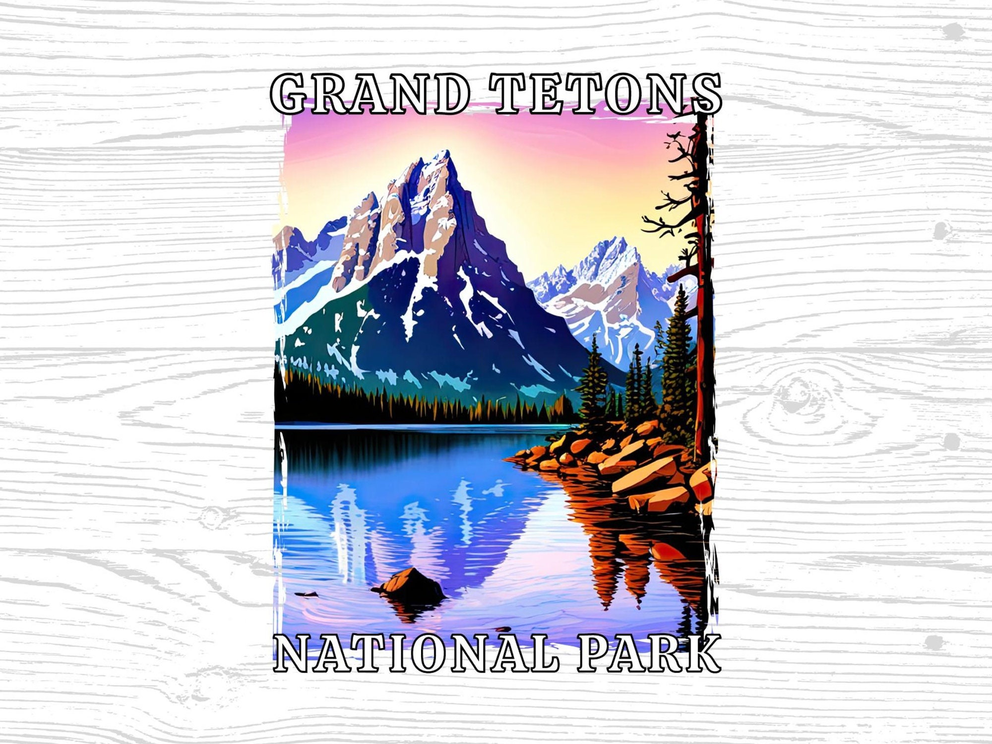 Grand Tetons National Park Wyoming Png, Jpg, Pdf, Files | Clipart ...