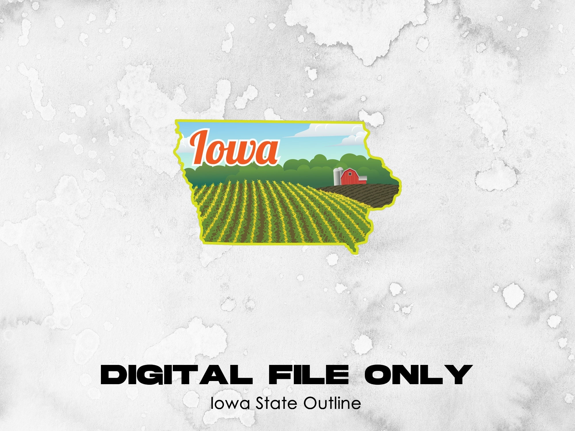 Iowa State Outline United States Design Png, Jpg, Pdf | Clipart ...