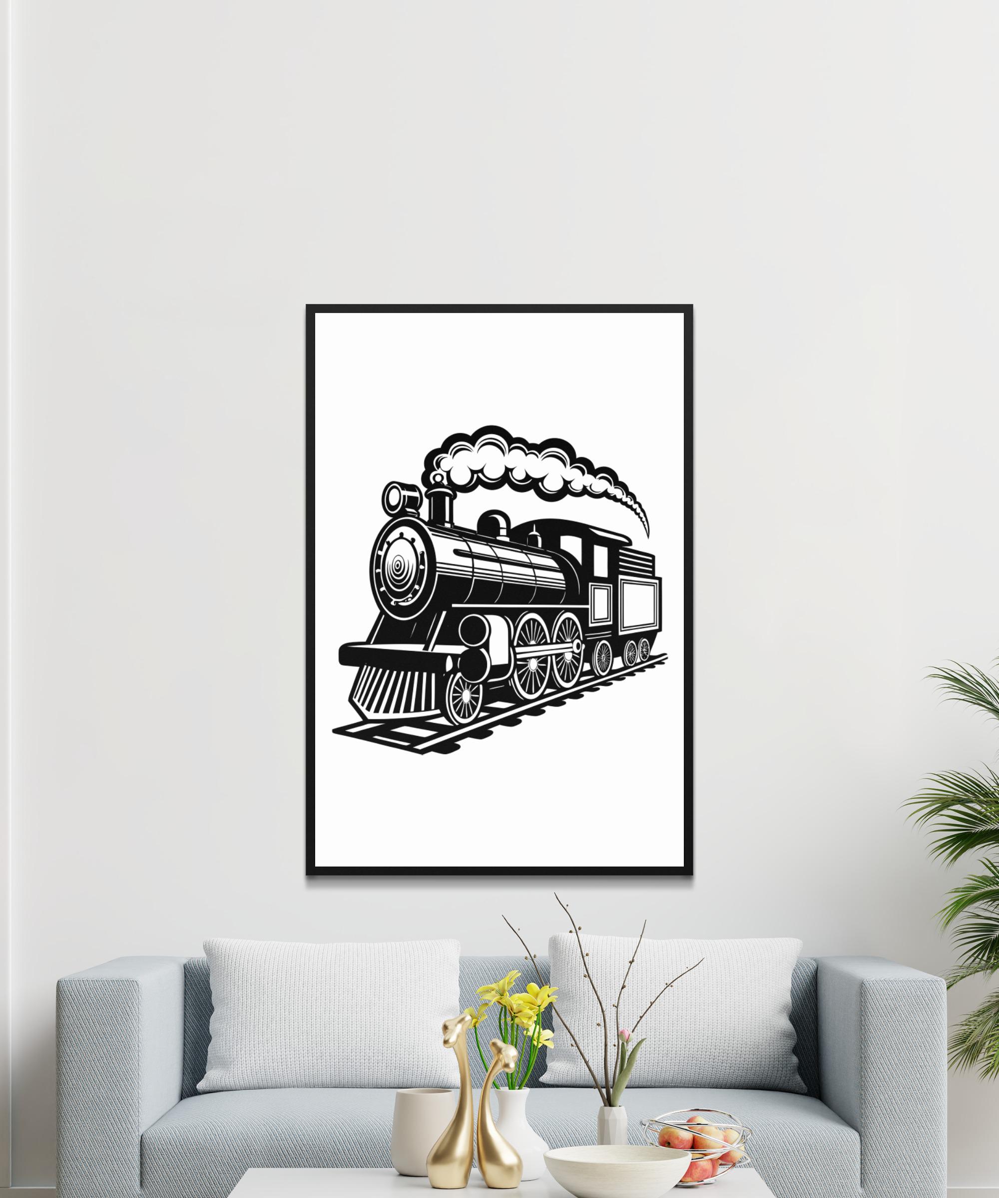 Steam Train Svg, Locomotive Png, Vintage Engine Eps, Train Dxf, Jpg ...