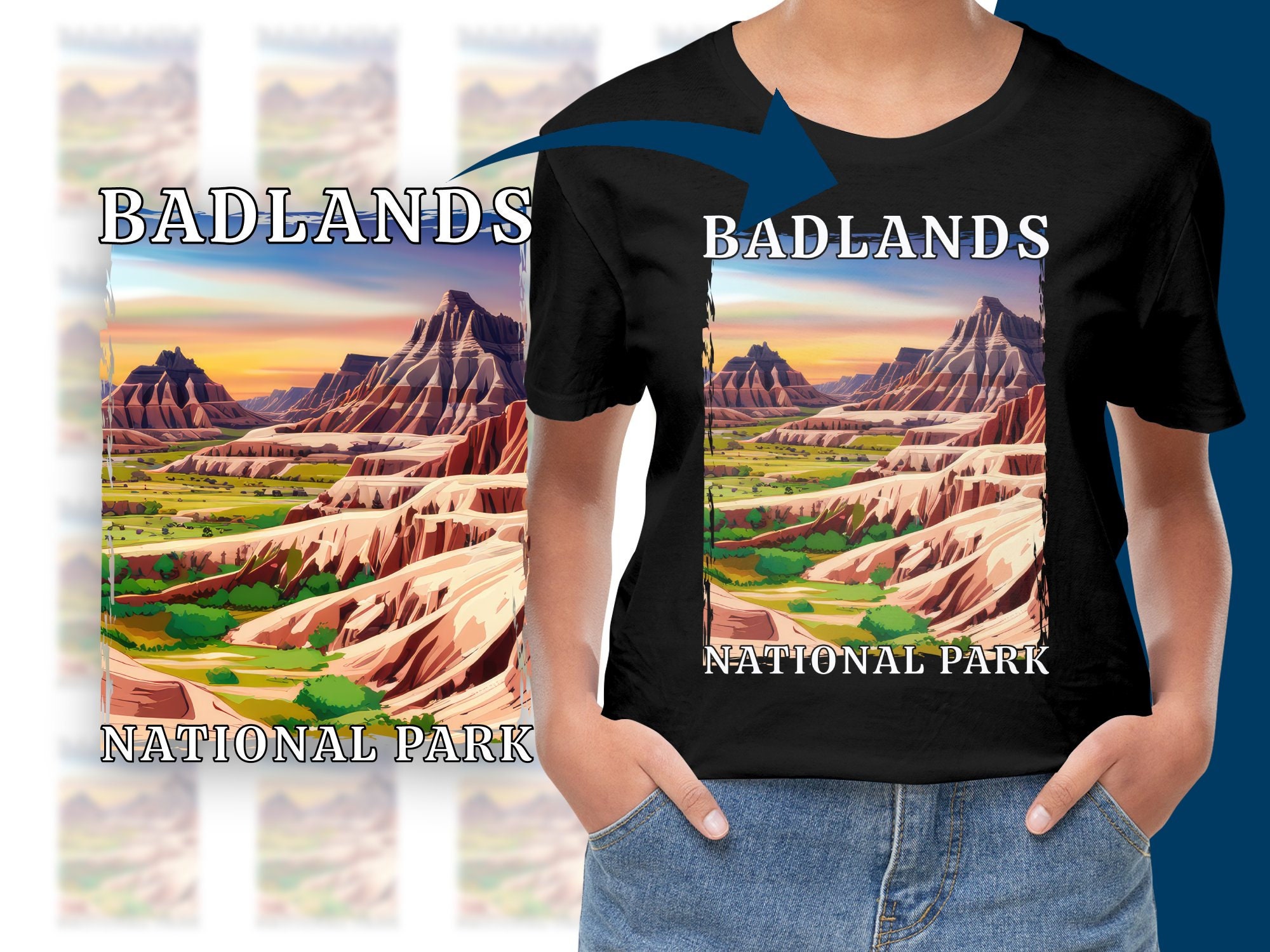 Badlands National Park South Dakota Png, Jpg, Pdf, Files | Clipart ...
