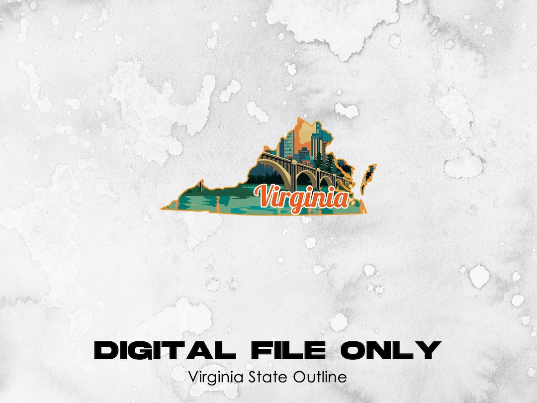 Virginia State Outline United States Design Png, Jpg, Pdf | Clipart ...