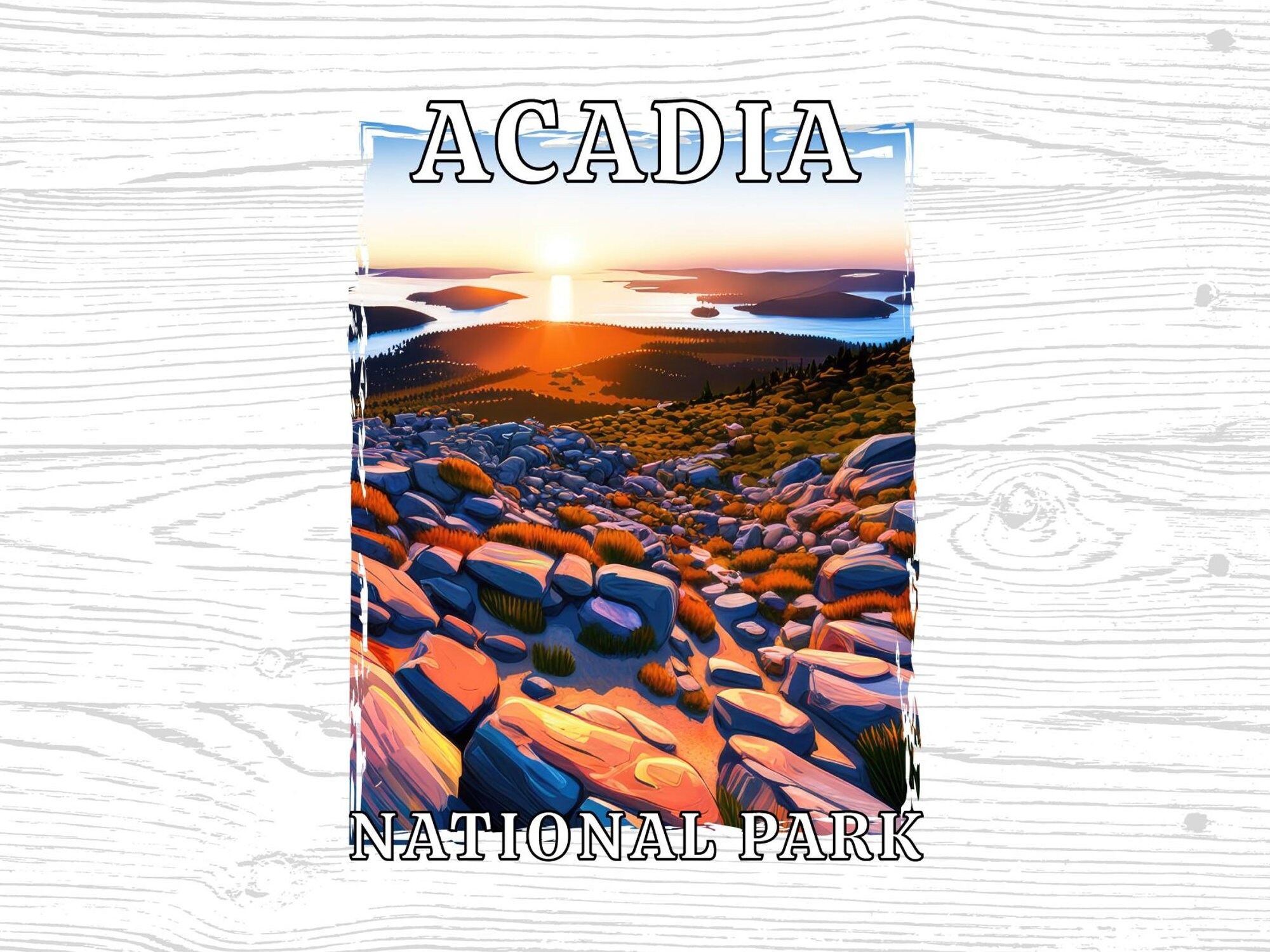 Acadia National Park Maine Png, Jpg, Pdf, Files Clipart, Graphic ...
