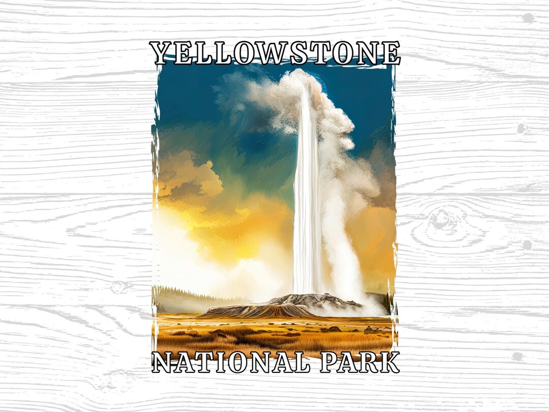 Yellowstone National Park Wyoming Png, Jpg, Pdf, Files | Clipart ...