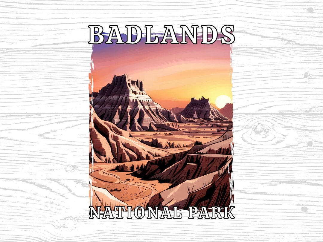 Badlands National Park South Dakota Png, Jpg, Pdf, Files | Clipart ...