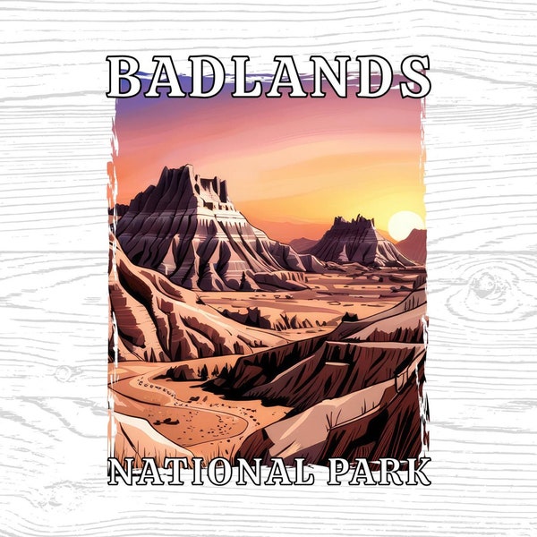Badlands National Park Png - Etsy