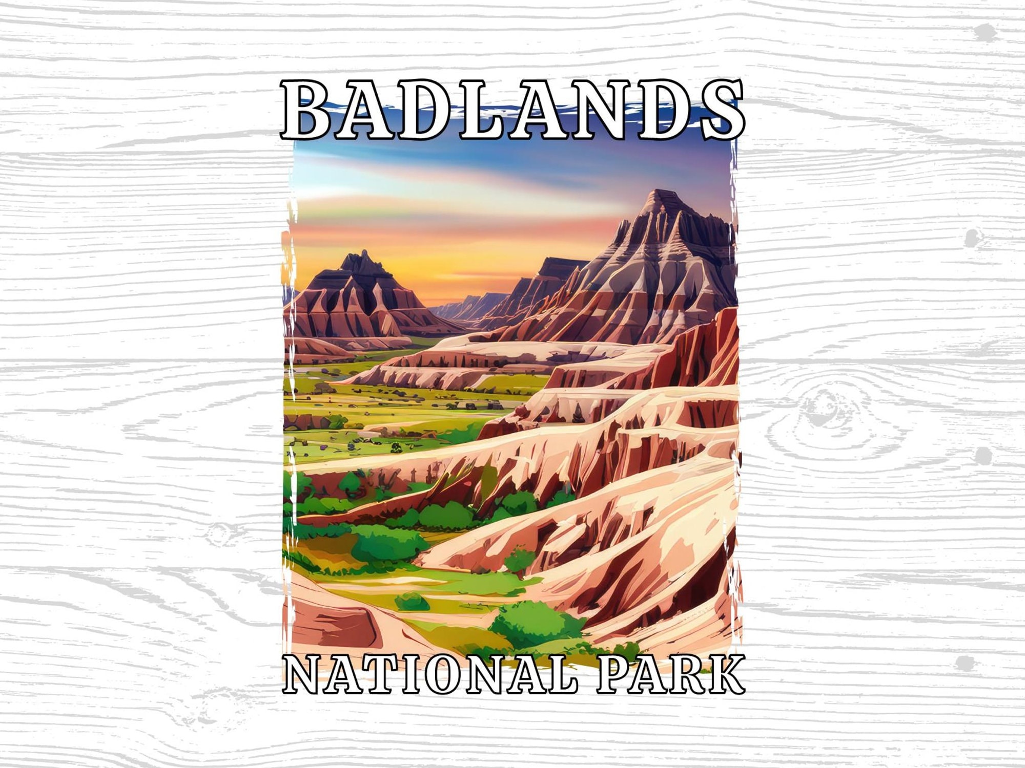 Badlands National Park South Dakota Png, Jpg, Pdf, Files | Clipart ...