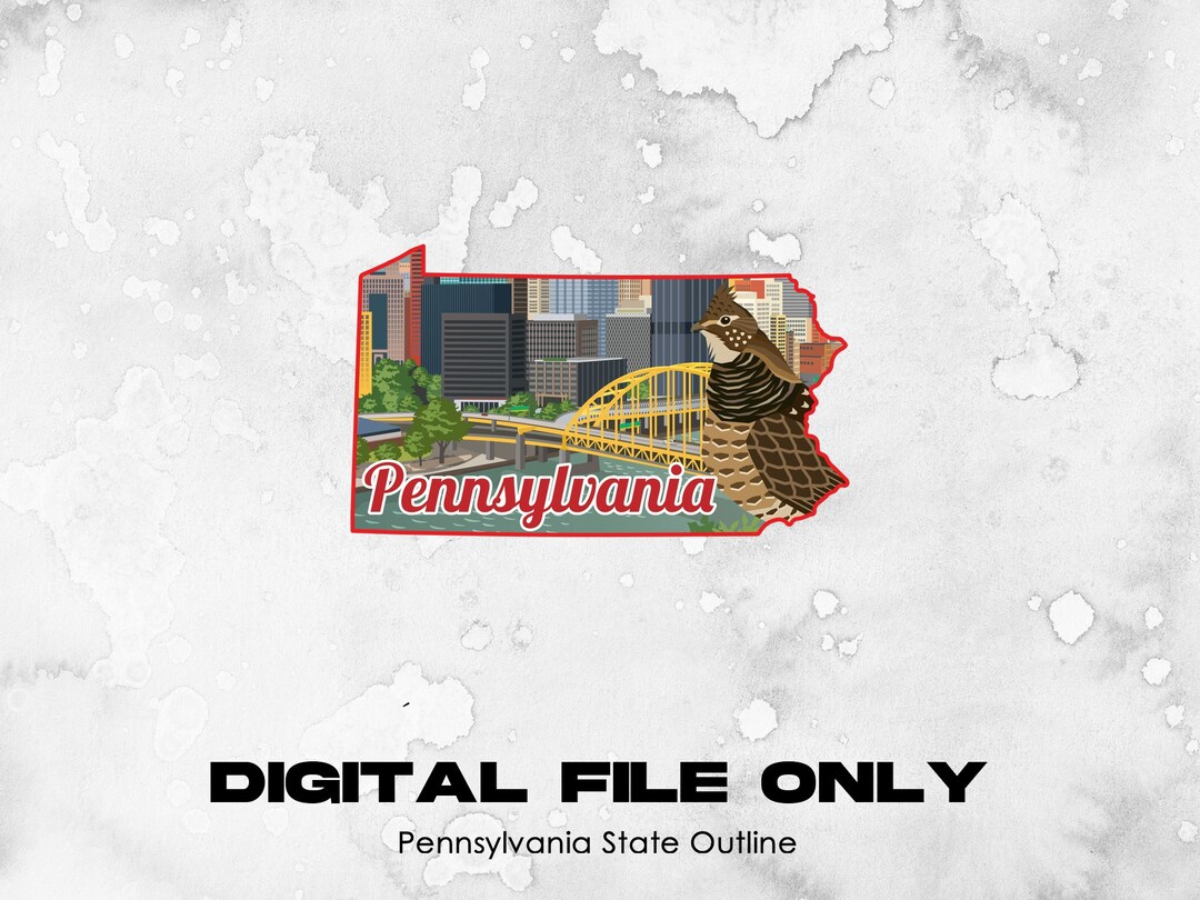 Pennsylvania State Outline United States Design Png, Jpg, Pdf | Clipart ...