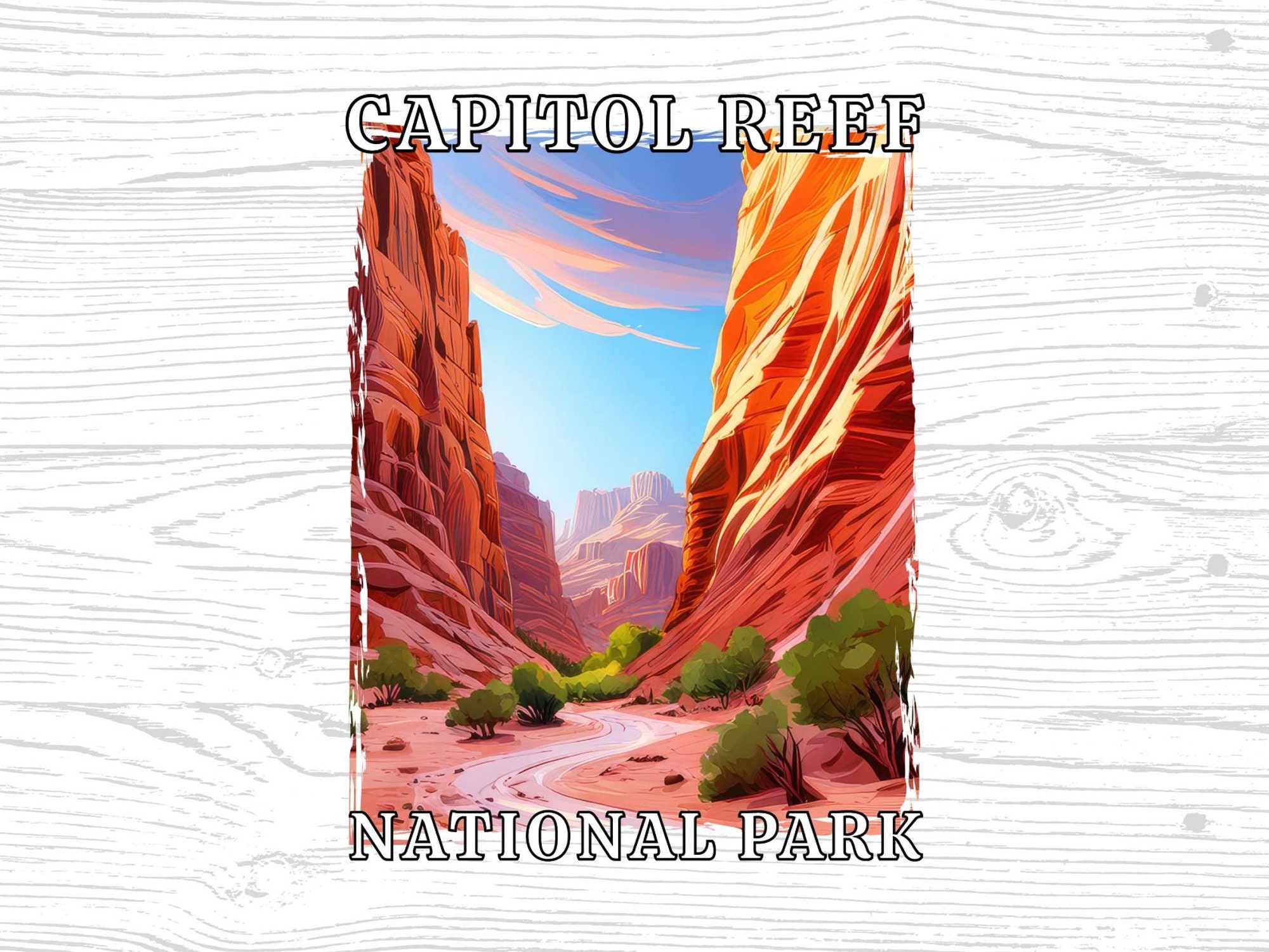 Capitol Reef National Park Utah Png, Jpg, Pdf, Files Clipart, Graphic ...