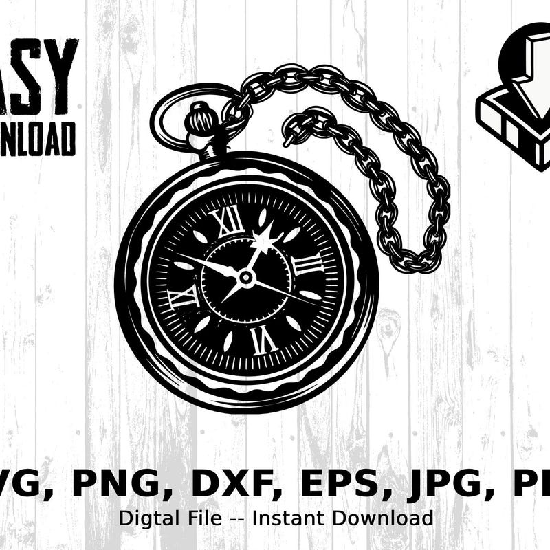 Pocket Watch Svg - Etsy