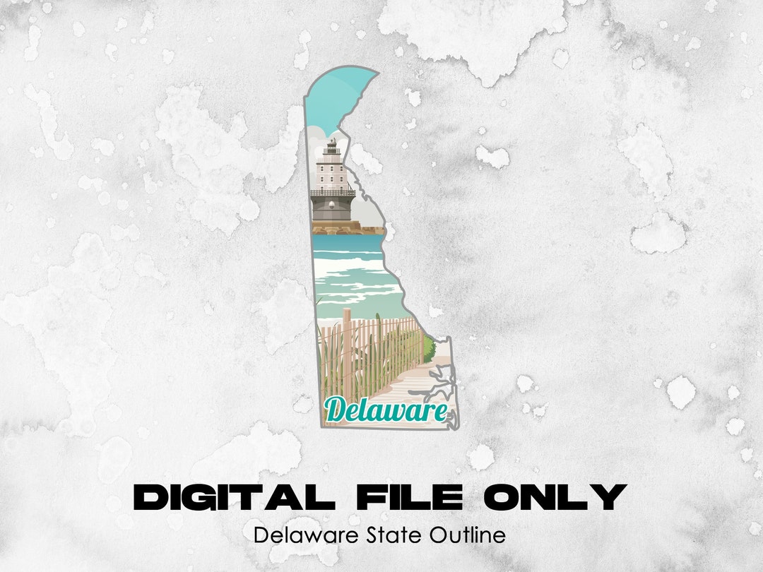 Delaware State Outline United States Design Png, Jpg, Pdf | Clipart ...
