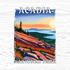 Acadia National Park Maine Png, Jpg, Pdf, Files | Clipart, Graphic ...