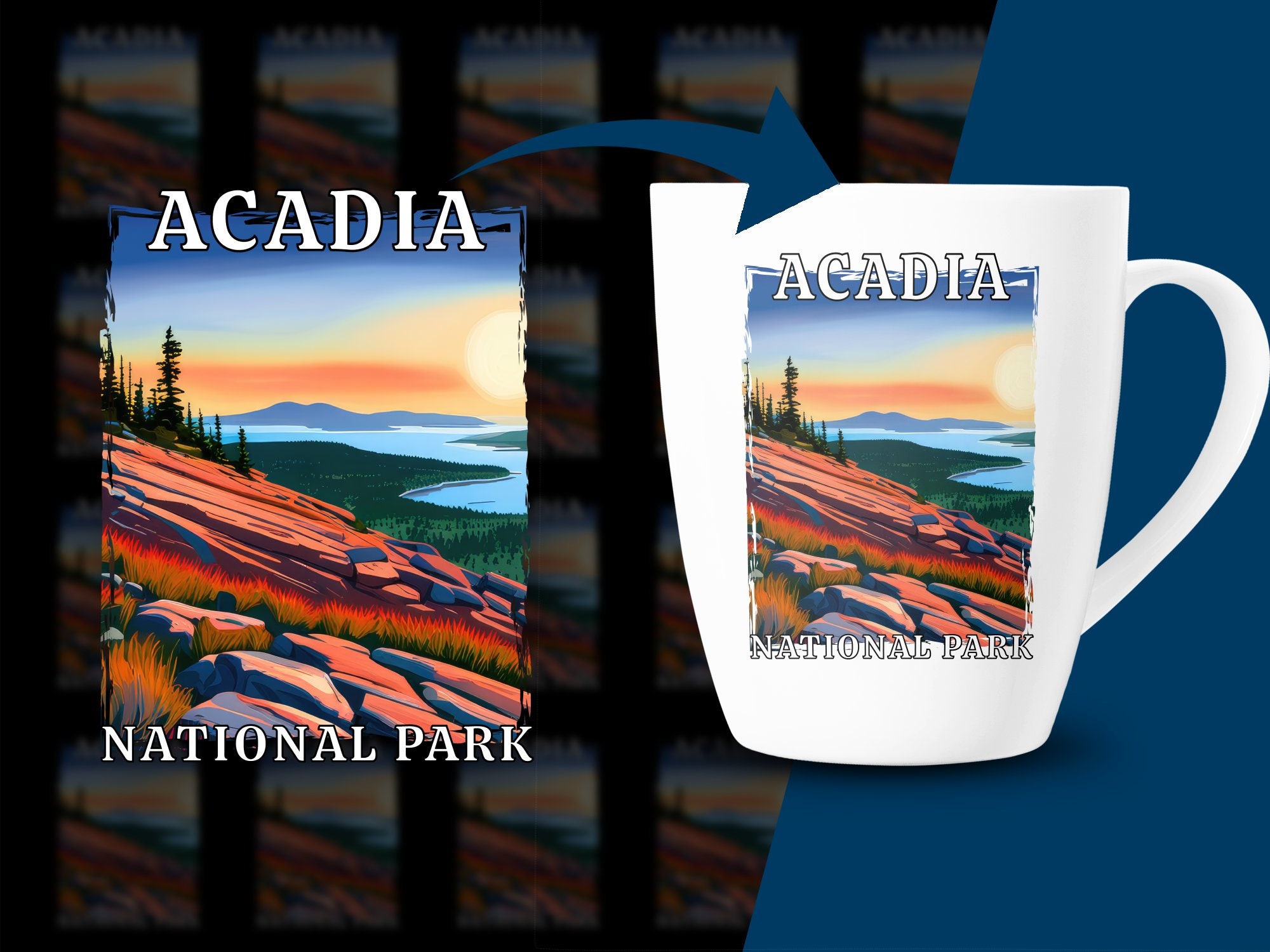Acadia National Park Maine Png, Jpg, Pdf, Files | Clipart, Graphic ...