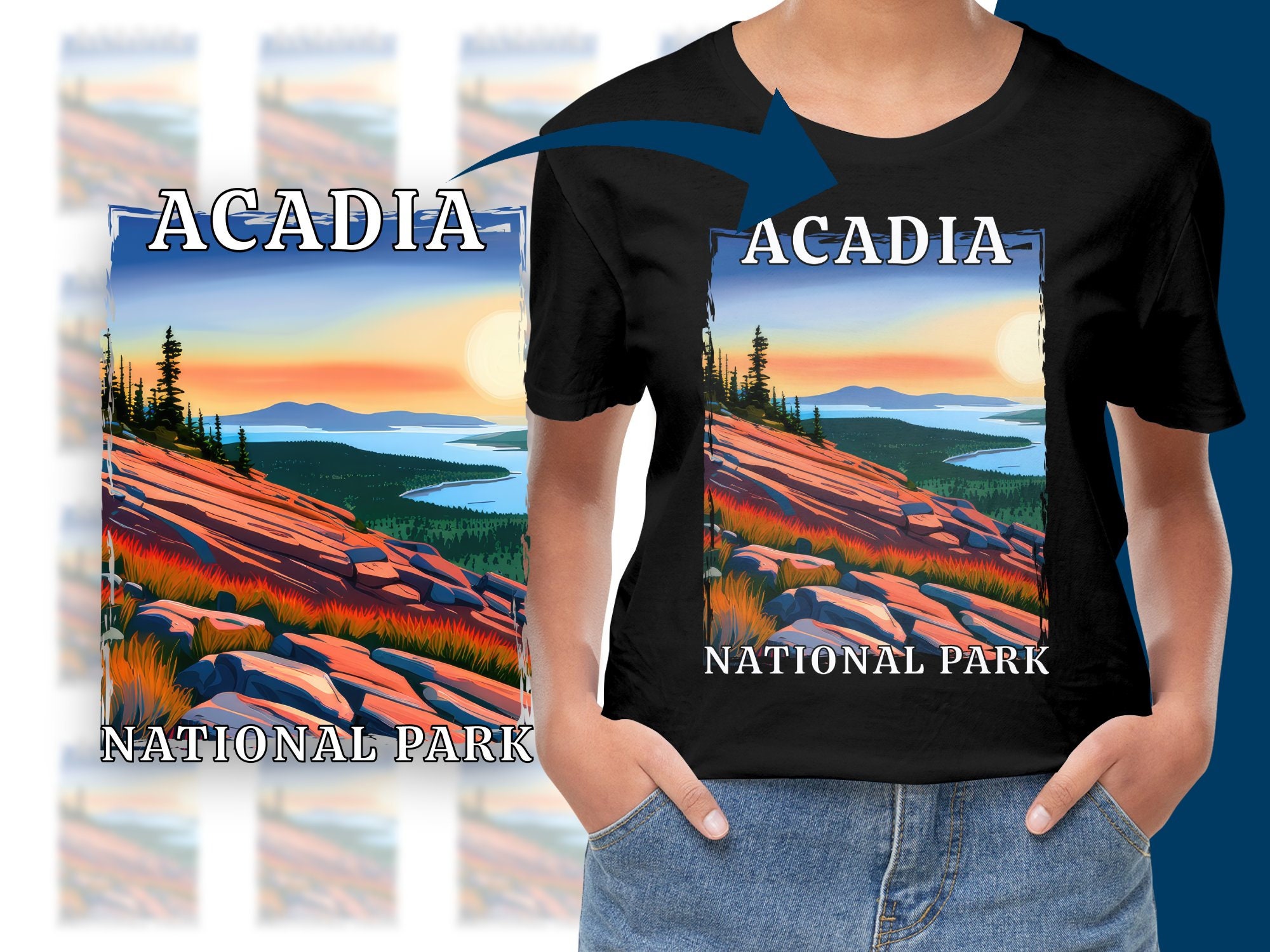 Acadia National Park Maine Png, Jpg, Pdf, Files | Clipart, Graphic ...