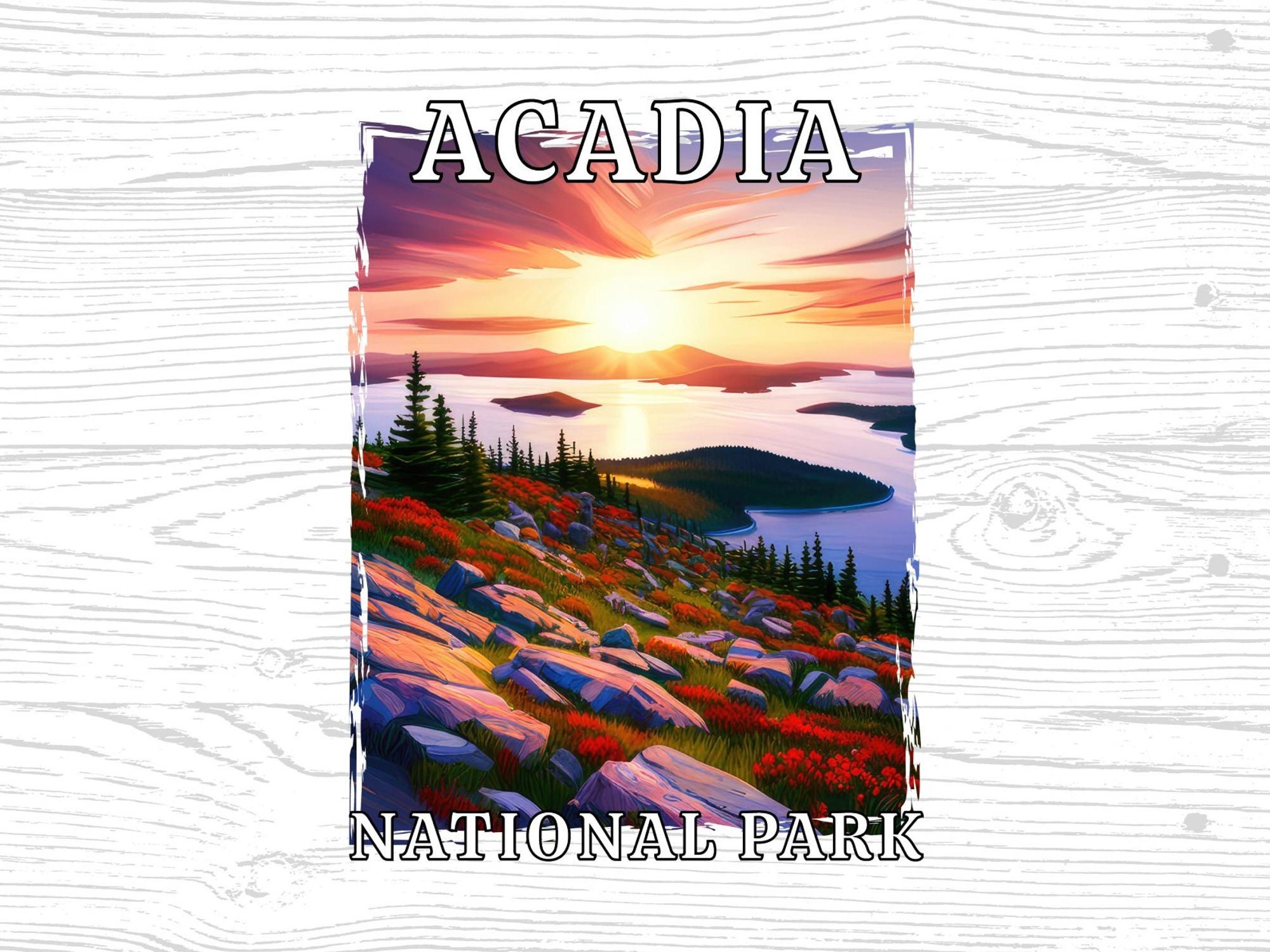 Acadia National Park Maine Png, Jpg, Pdf, Files | Clipart, Graphic ...