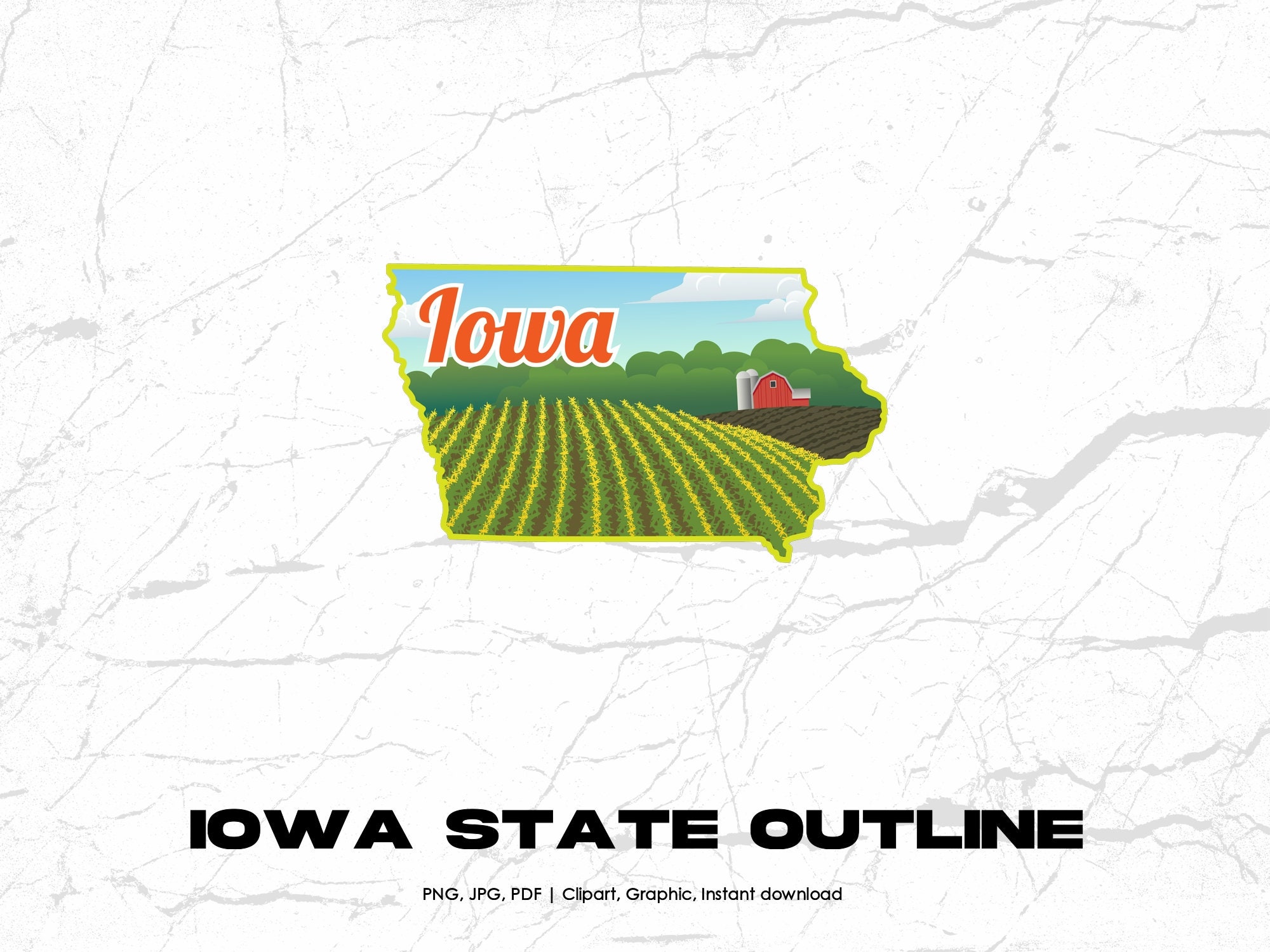 Iowa State Outline United States Design Png, Jpg, Pdf | Clipart ...