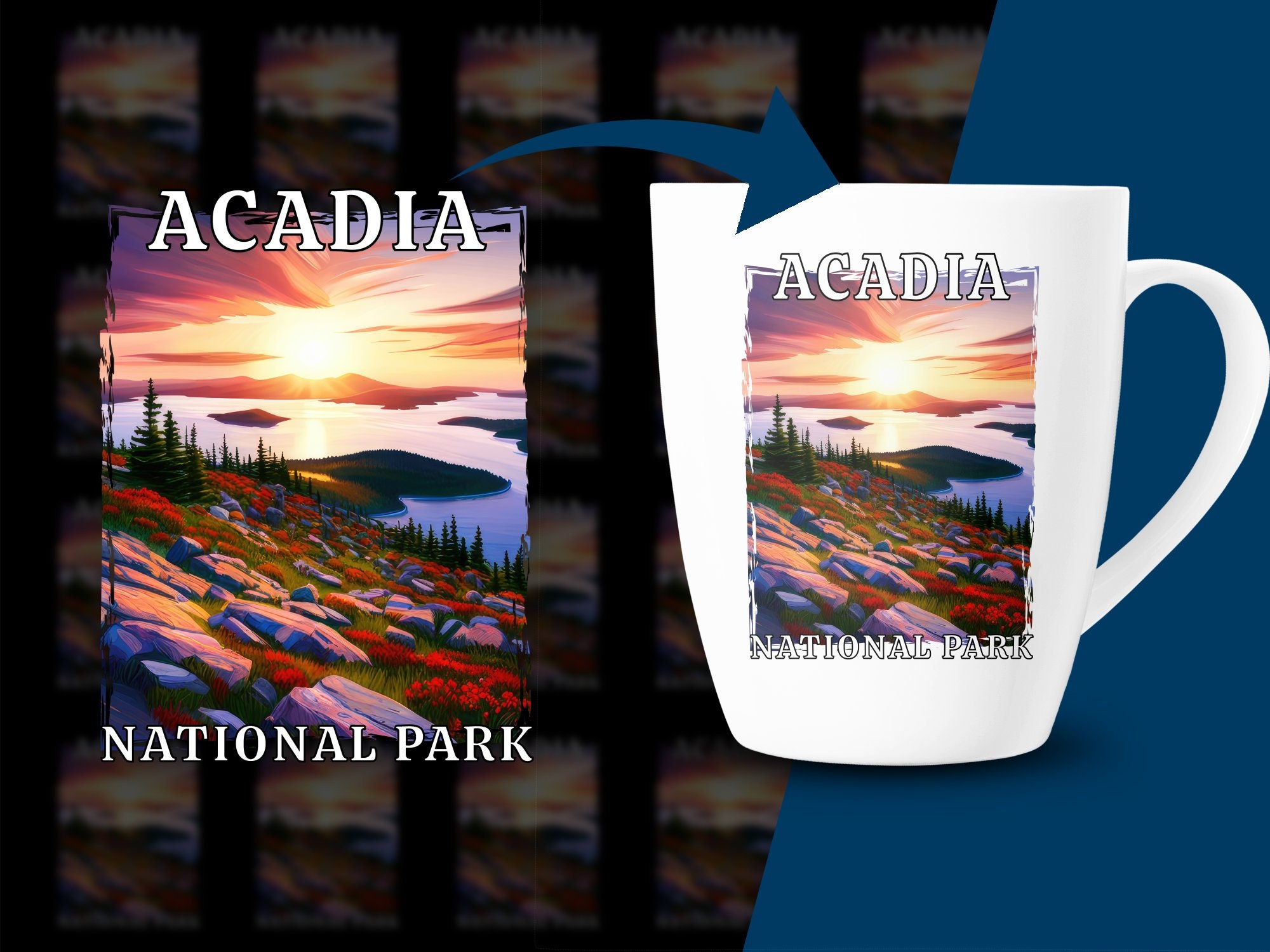 Acadia National Park Maine Png, Jpg, Pdf, Files | Clipart, Graphic ...