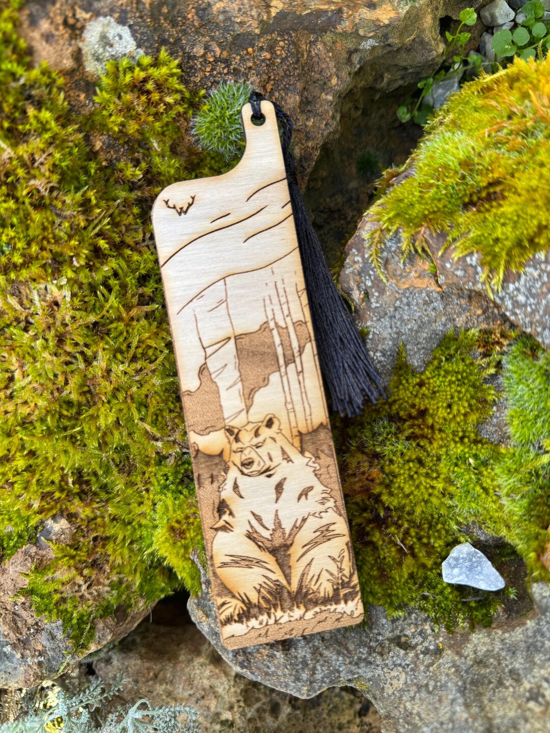 Customizable Wooden Bear Bookmark / Engraved Bookmark / Laser Bookmark ...