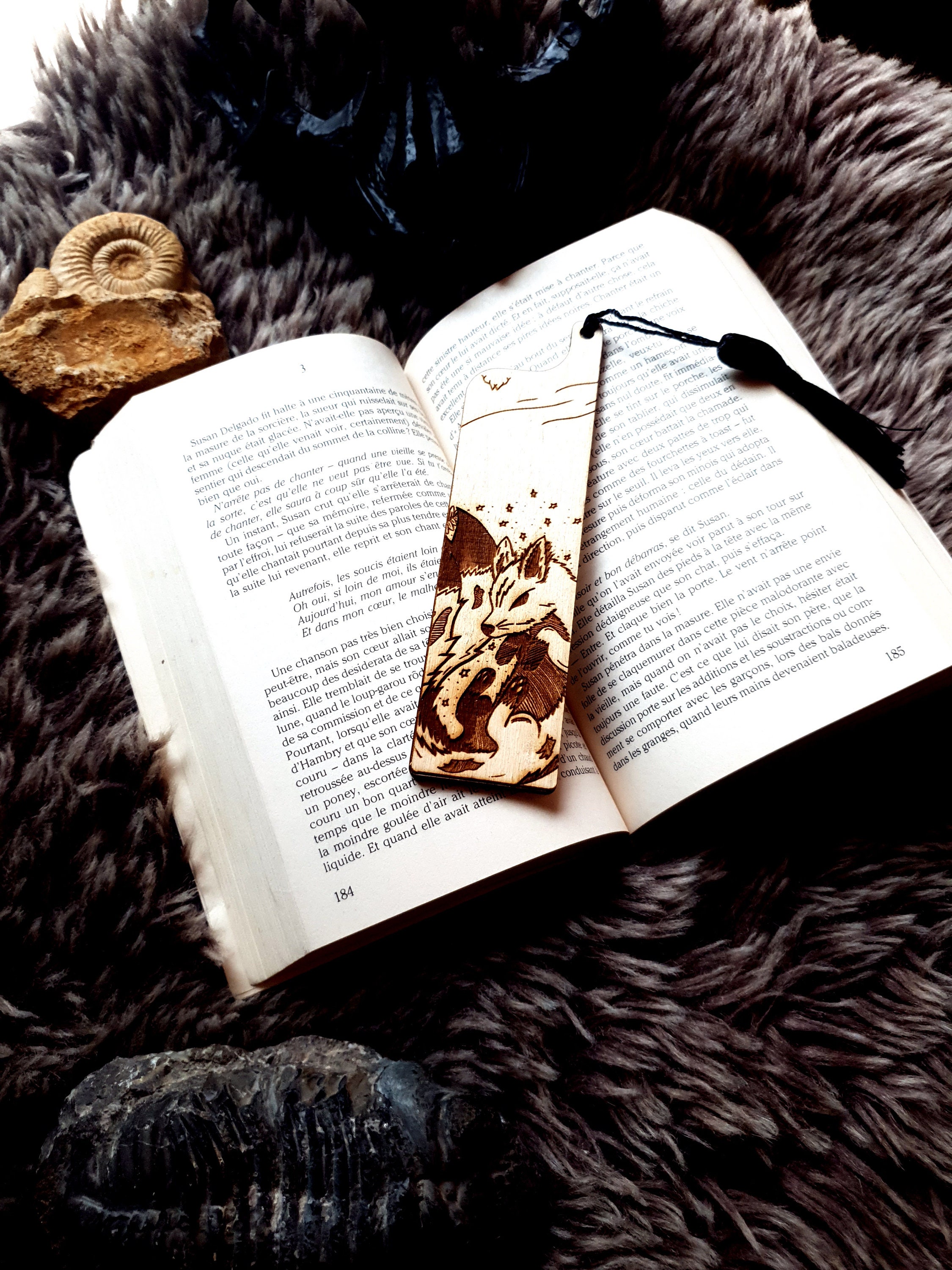 Customizable Bookmark / Wooden Fox / Engraved Bookmark / Laser Bookmark ...