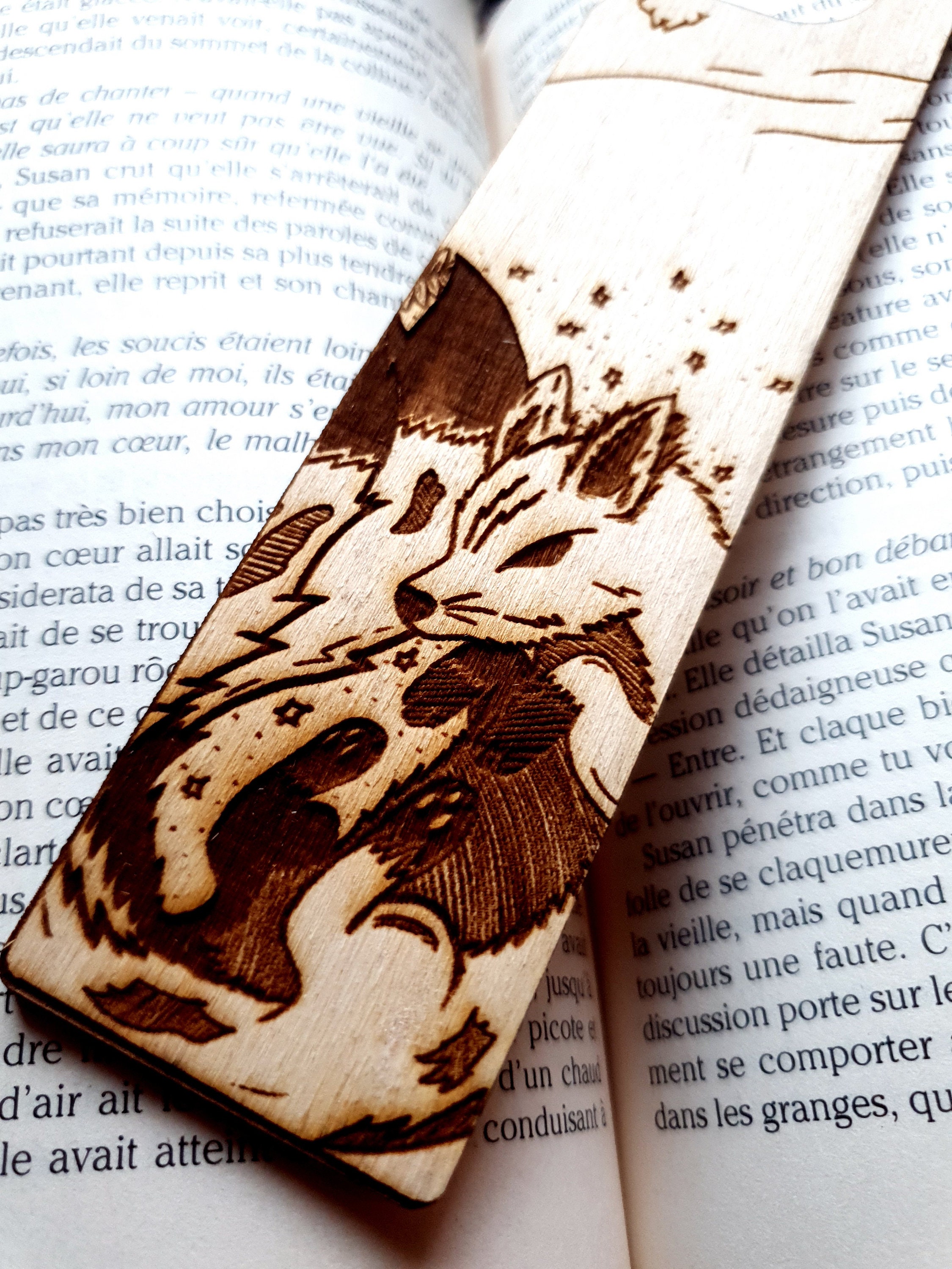 Customizable Bookmark / Wooden Fox / Engraved Bookmark / Laser Bookmark ...