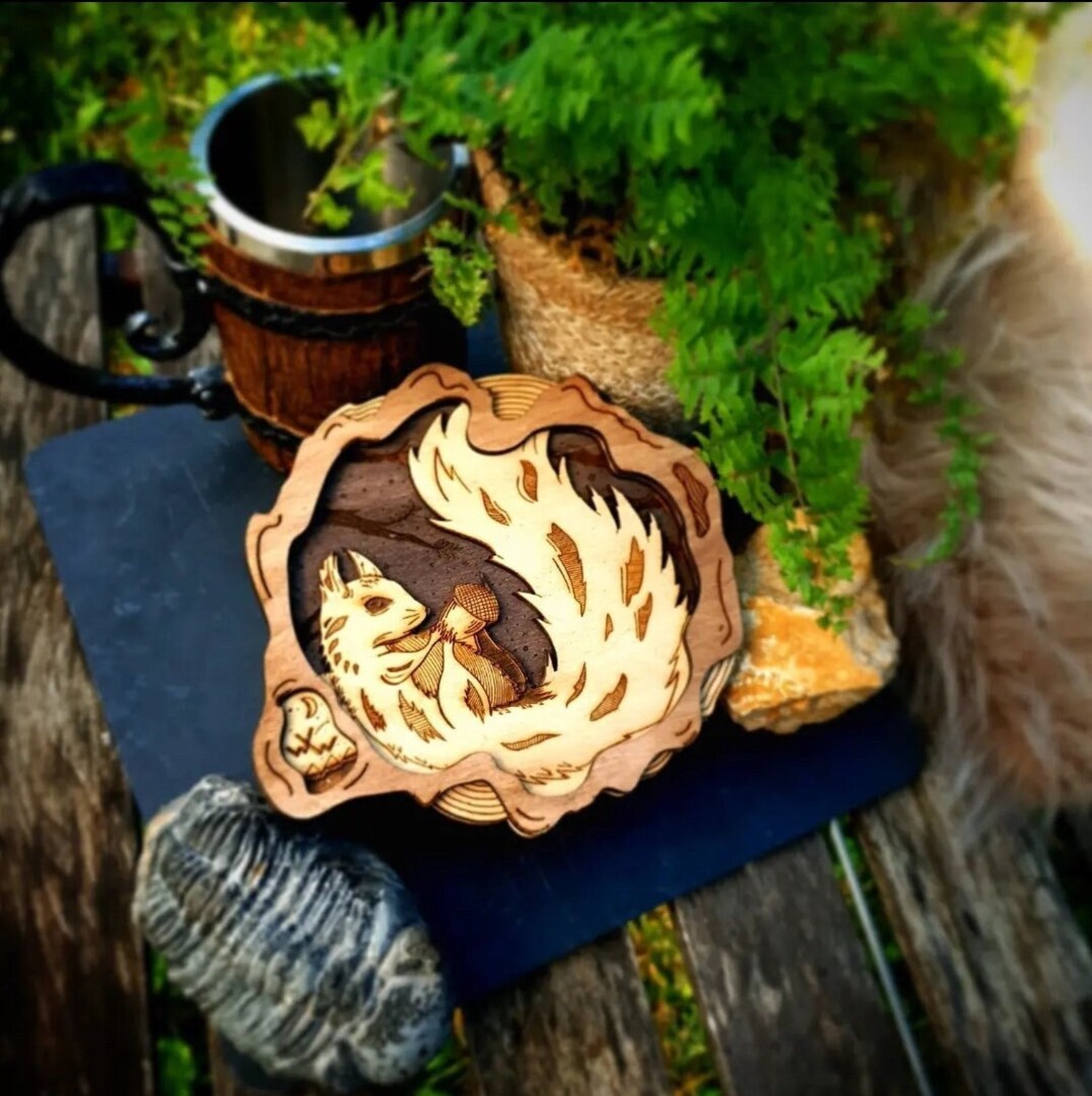 Customizable Wooden Squirrel Painting / 3D Painting / Cabinet of ...