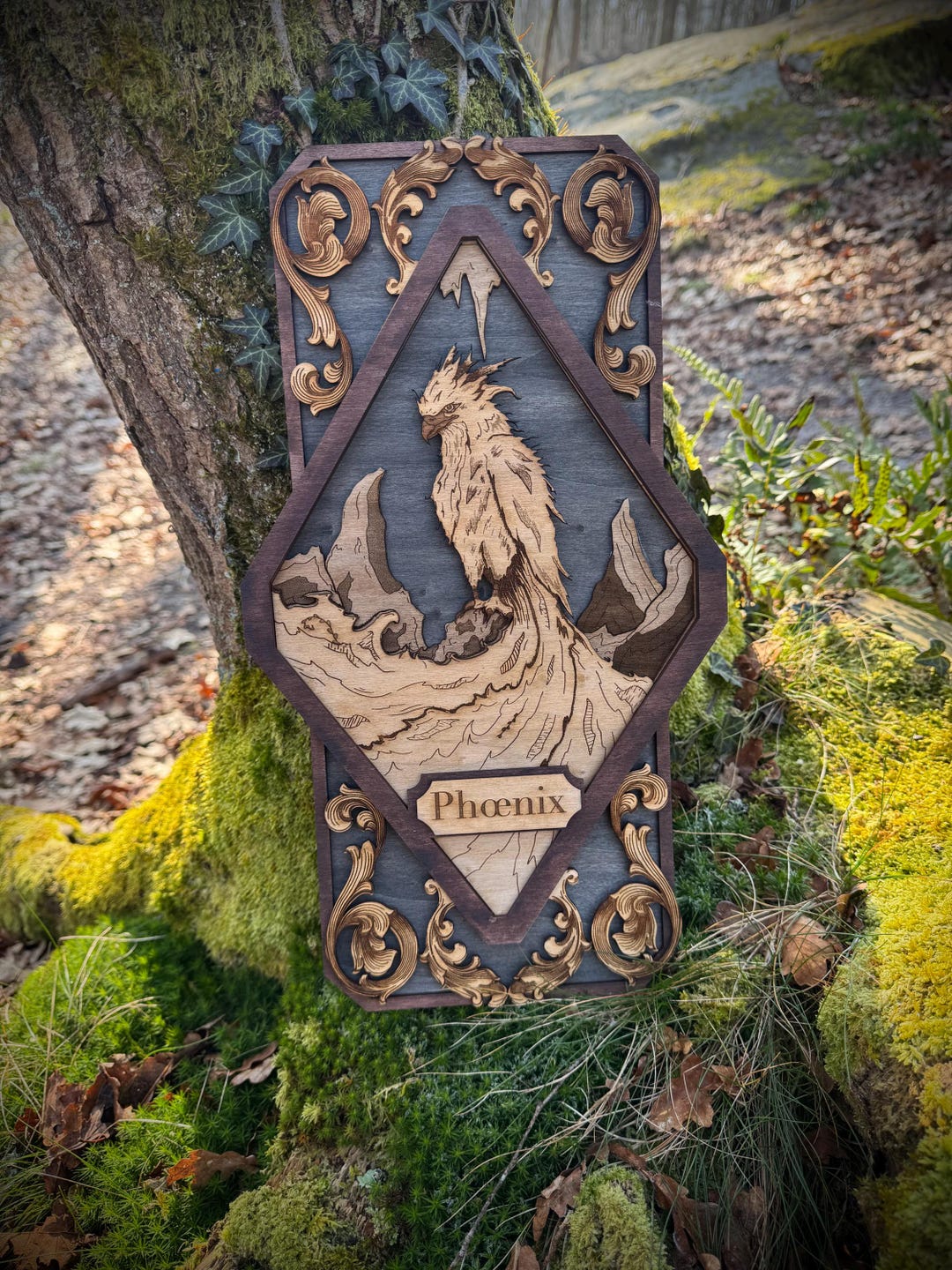 Curiosity Phoenix Painting / 3D Painting / Cabinet of Curiosities ...