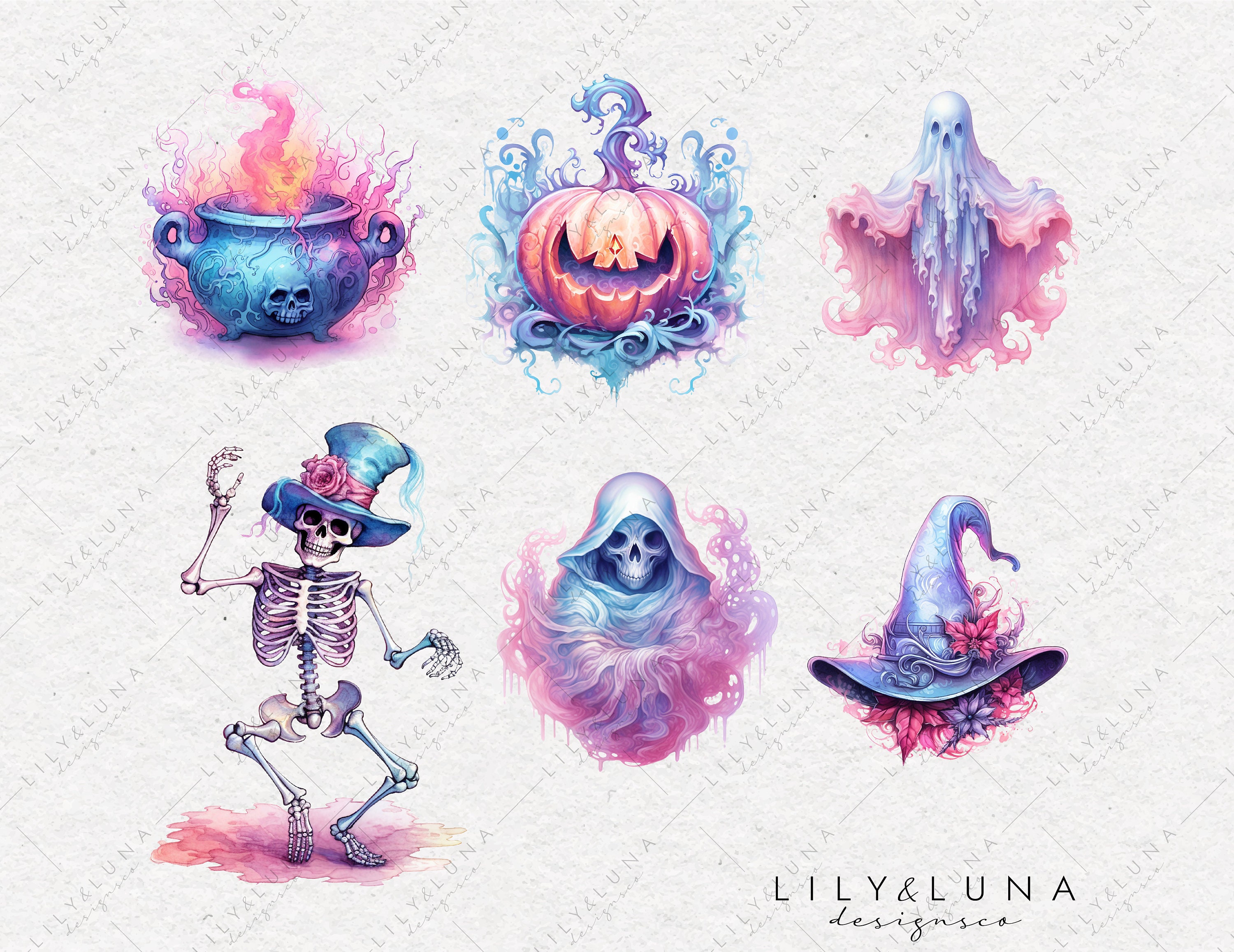 40 Pastel Halloween Clipart Pastelloween Clipart Halloween - Etsy