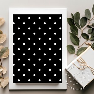 Black and White Polka Dot Digital Paper, Polka Dot Pattern, Digital ...
