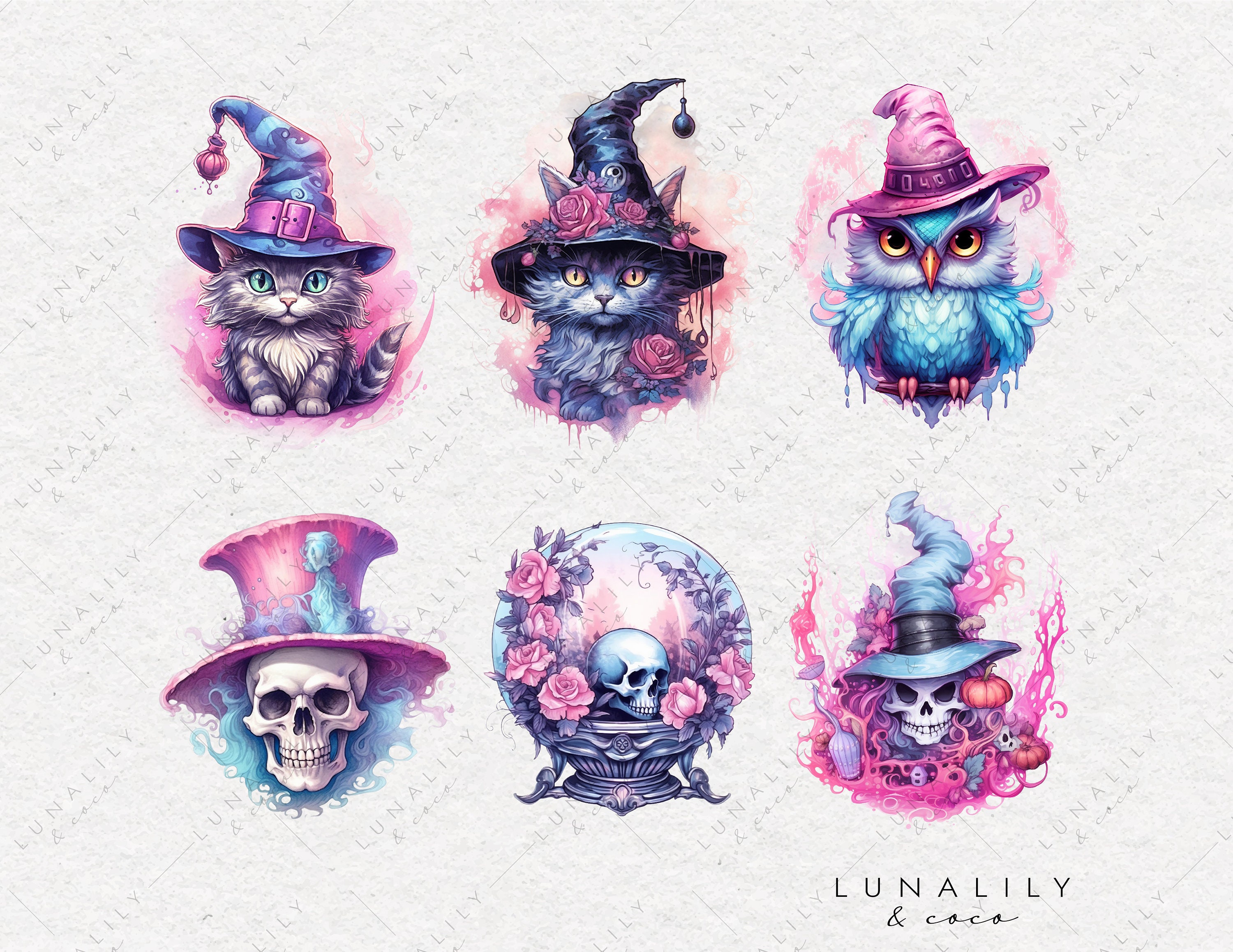 40 Pastel Halloween Clipart, Pastelloween Clipart, Halloween Clipart ...