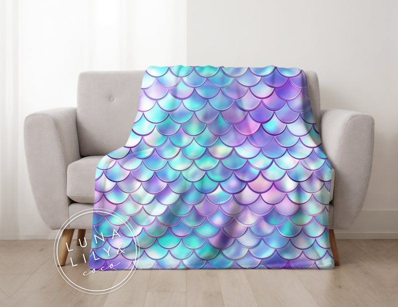Holographic Mermaid Scales Seamless Pattern, Mermaid Digital Paper ...