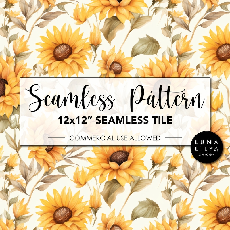Sunflower Tile Pattern - Etsy