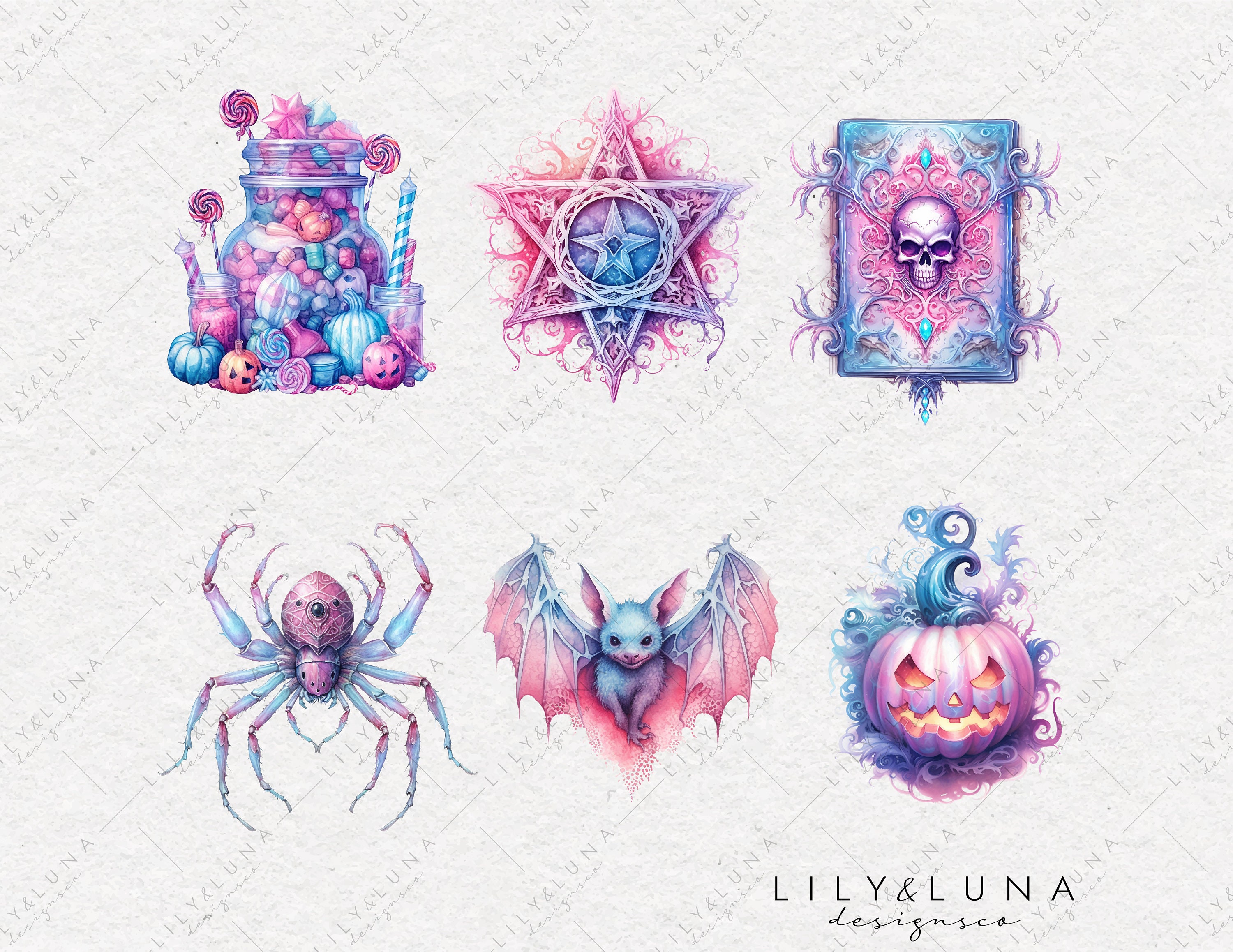 40 Pastel Halloween Clipart Pastelloween Clipart Halloween - Etsy