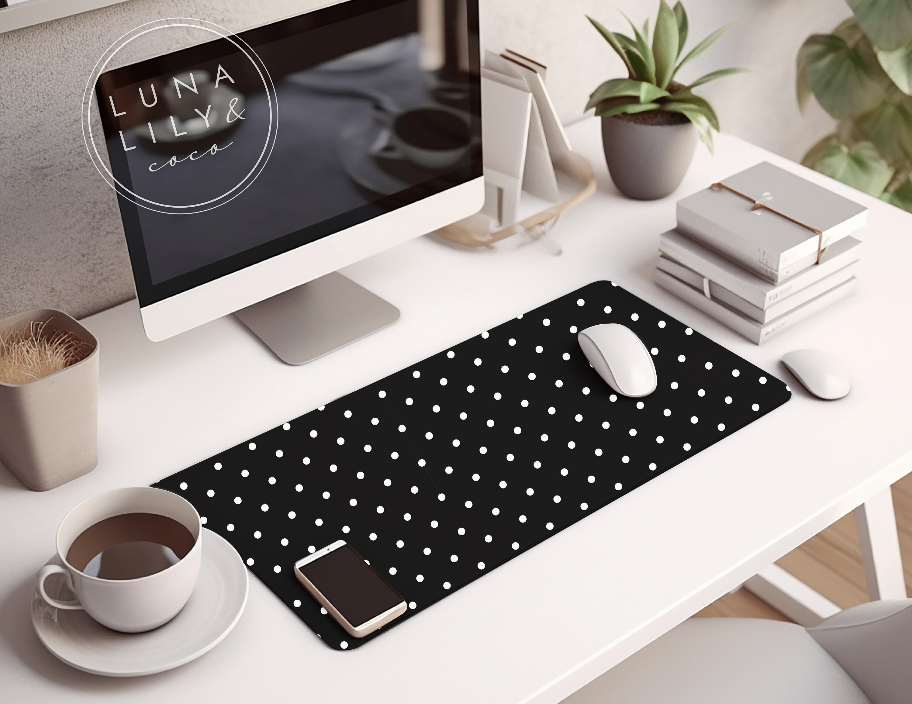 Black and White Polka Dot Digital Paper, Polka Dot Pattern, Digital ...