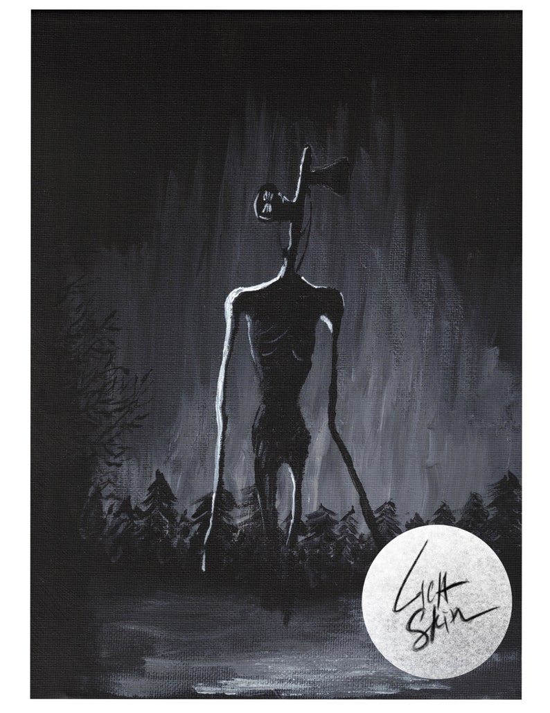 Siren Head Acrylic Painting Print - Etsy