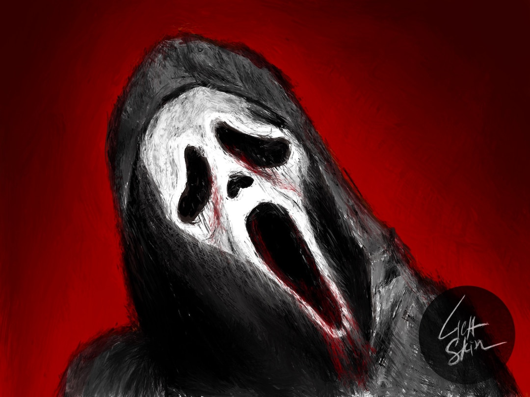 Ghost Face Print - Etsy