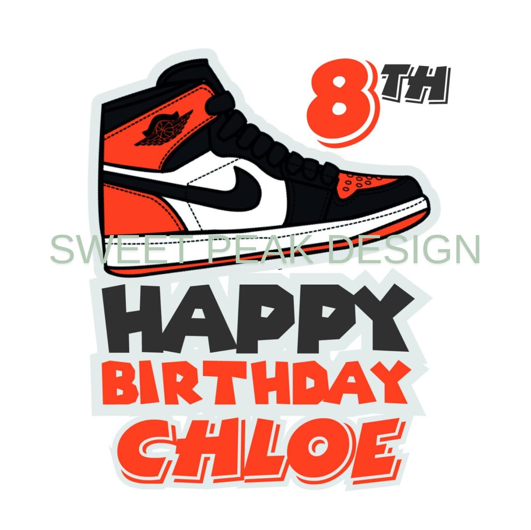 Nike Air Jordan 1 Cake or Cupcake Topper -digital File Only - Etsy