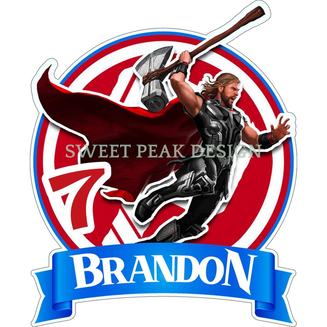 Thor Cake Topper or Cupcake Topper Digital File Only - Etsy