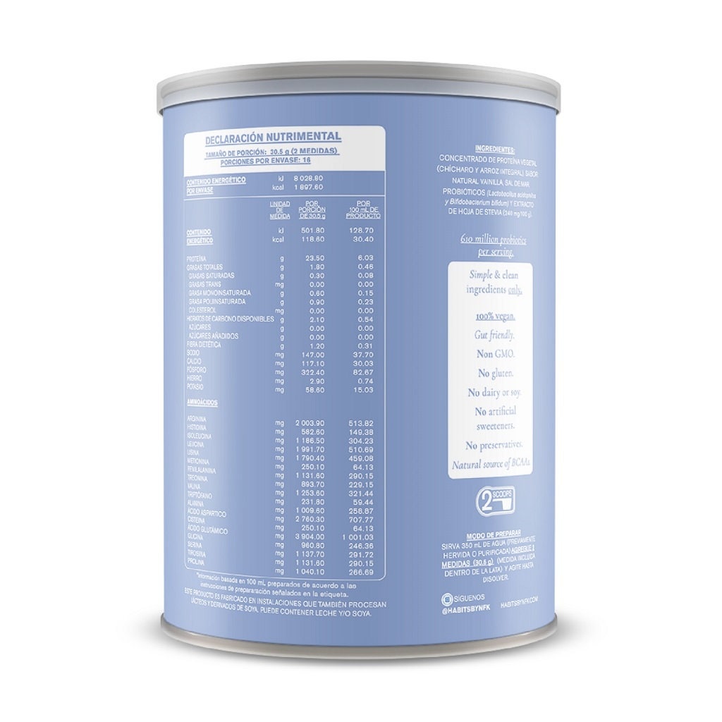 Habits Vegan Protein Powder With Probiotics - Vanilla - Etsy