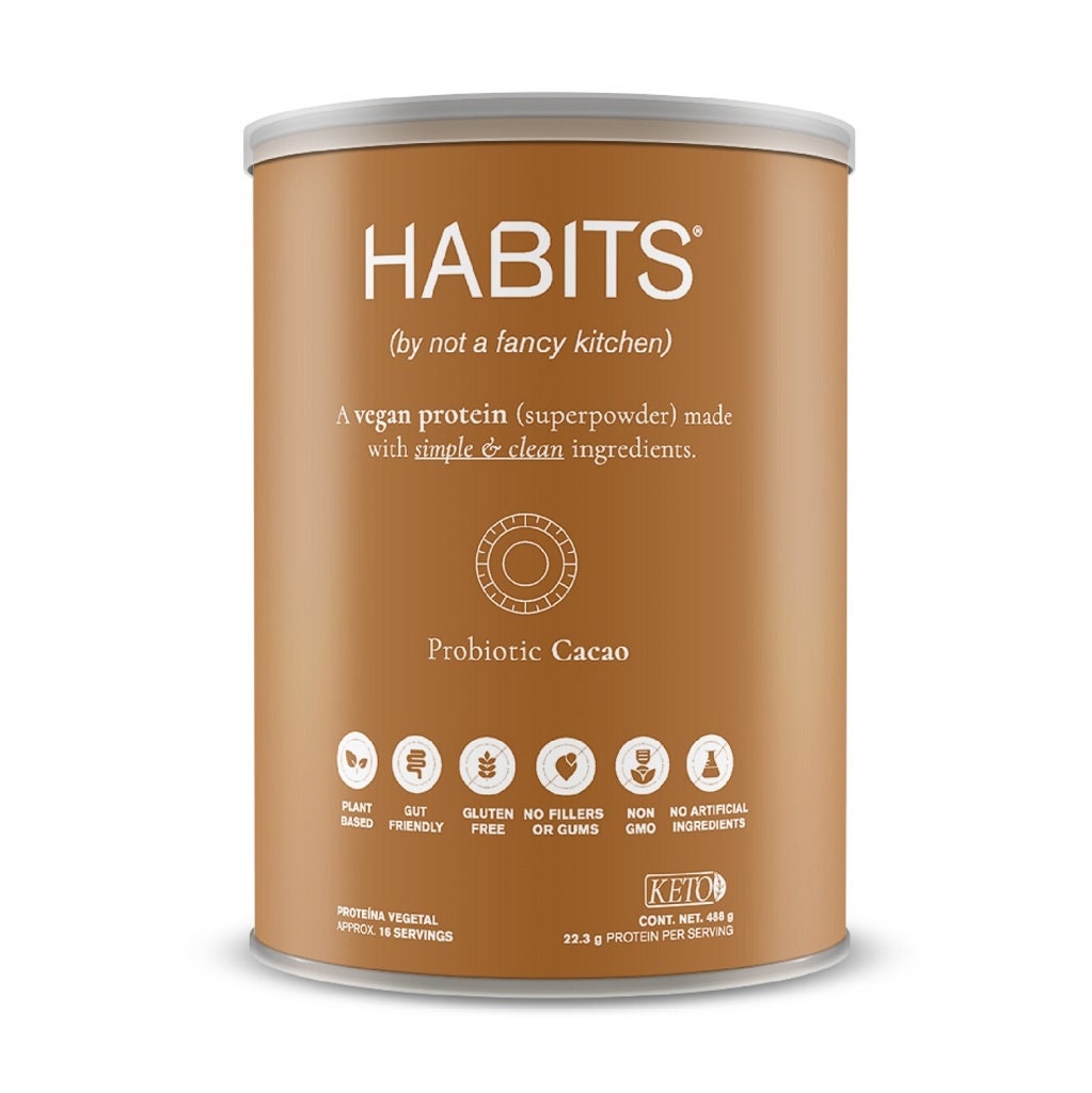 Habits Vegan Protein Powder With Probiotics - Cacao - Etsy