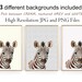 Cute Zebra Prints Baby Animal Prints Safari Nursery Prints - Etsy