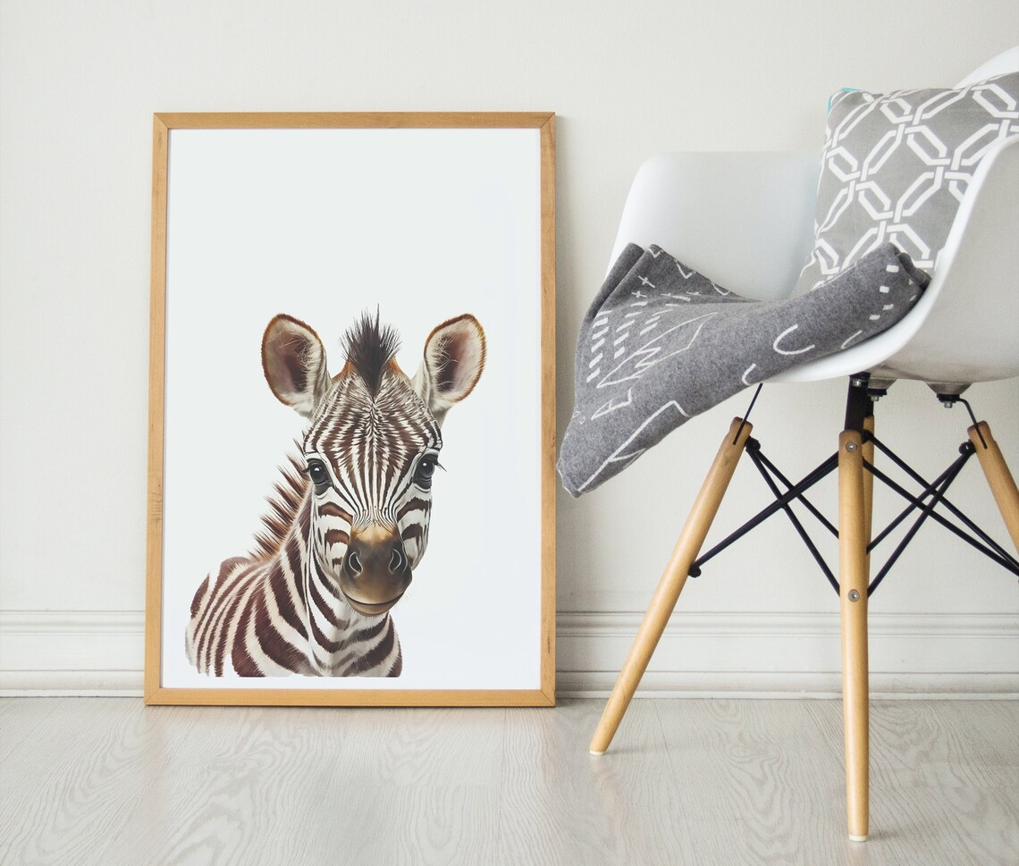 Cute Zebra Prints Baby Animal Prints Safari Nursery Prints - Etsy