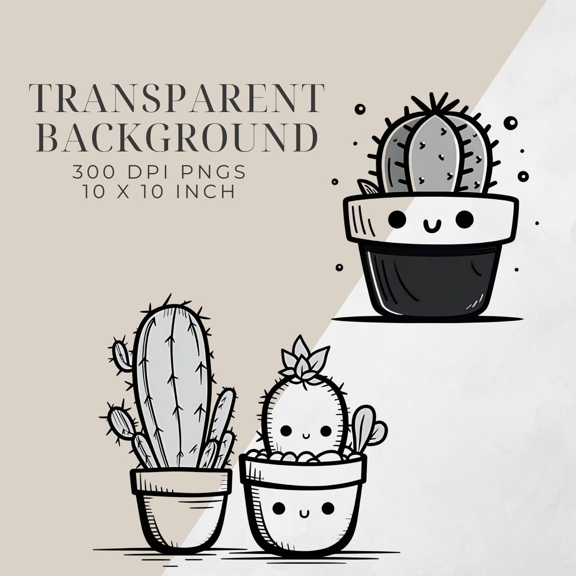 Chibi Clipart, Cactus Clipart, Chibi Botanicals Svg, Cute Cactus Png ...