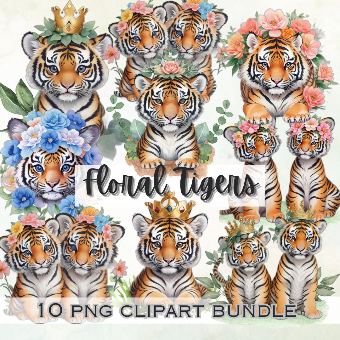 Tiger Clip Art, Tiger Clipart, Tiger Png, Cute Tiger, Tiger Cubs Png ...