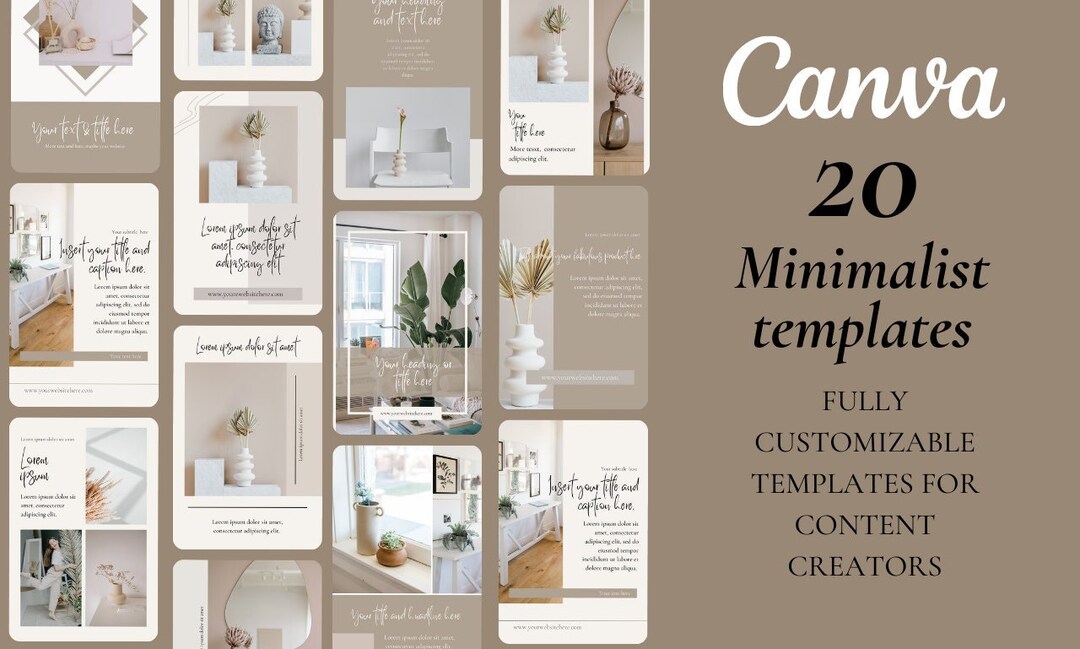 Pinterest Templates, Minimalist Pinterest Templates, 20 Social Media ...