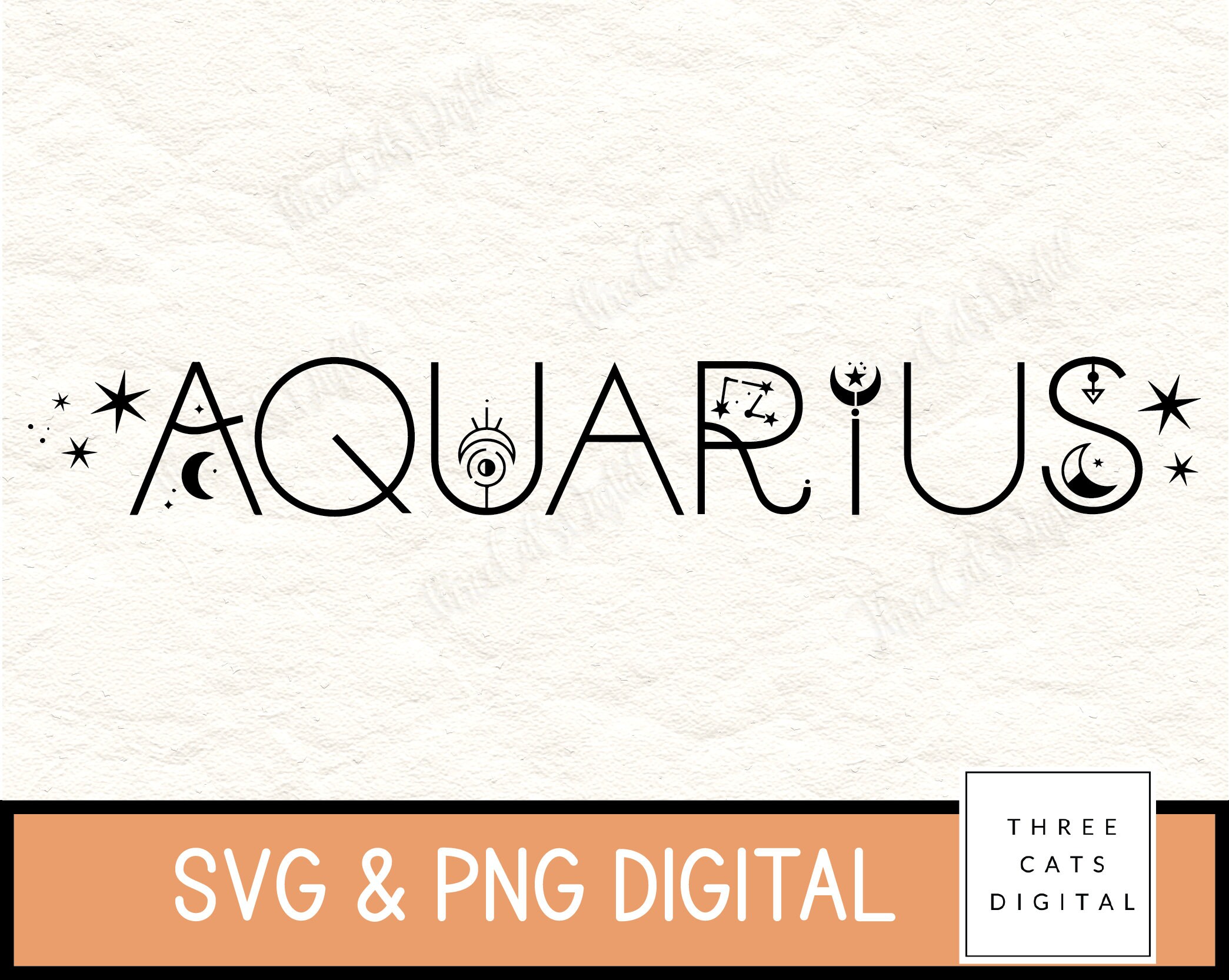 Aquarius Svg, Aquarius Png, Zodiac Svg, Celestial Svg, Astrology ...