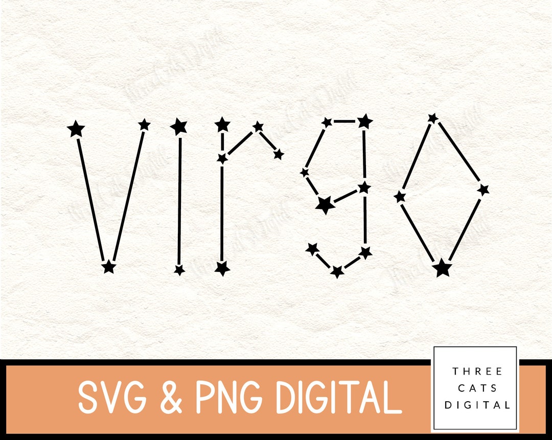 Zodiac Svg, Virgo Svg, Virgo Png, Zodiac Svg, Celestial Svg, Astrology ...