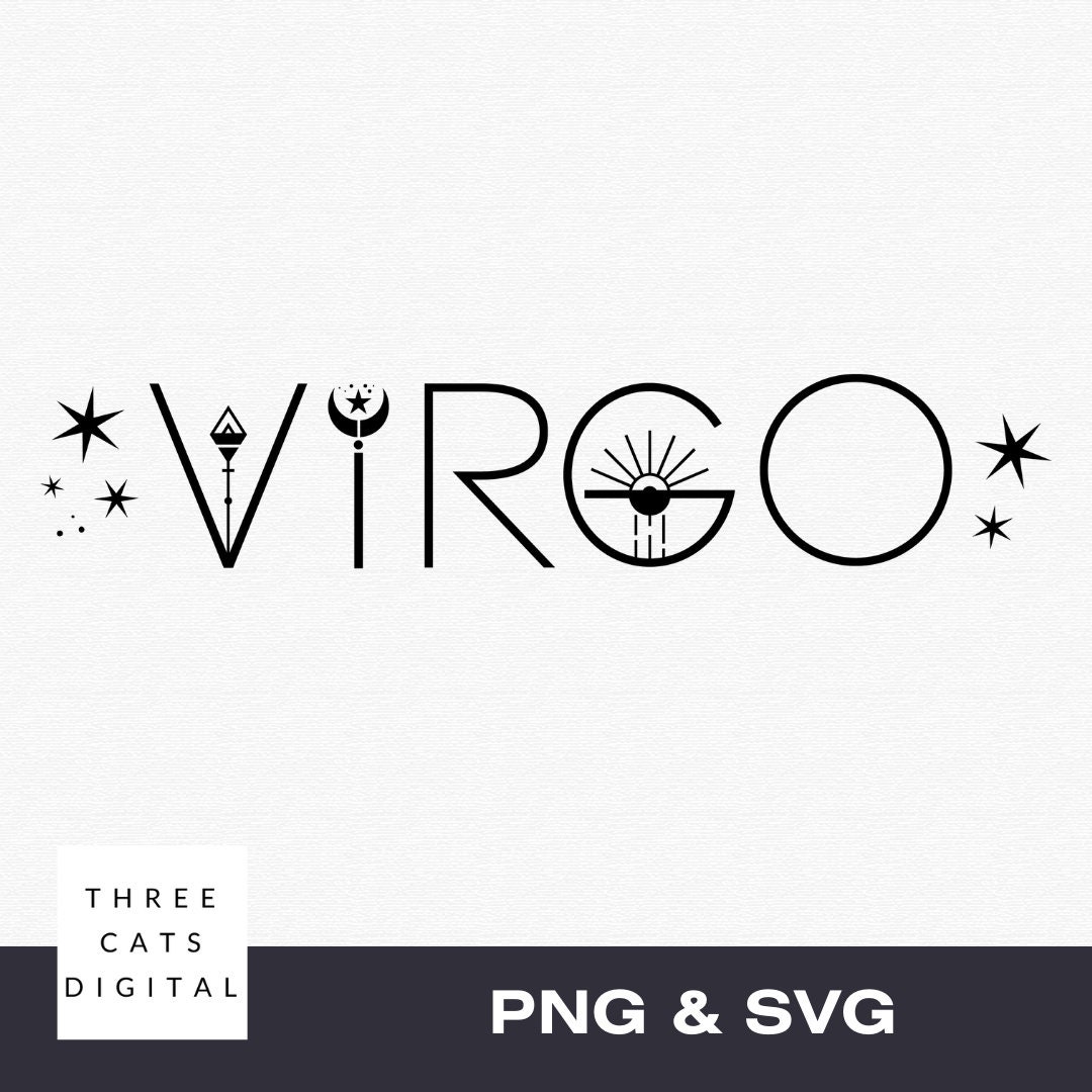 Virgo Svg Virgo Png Zodiac Svg Celestial Svg Astrology - Etsy