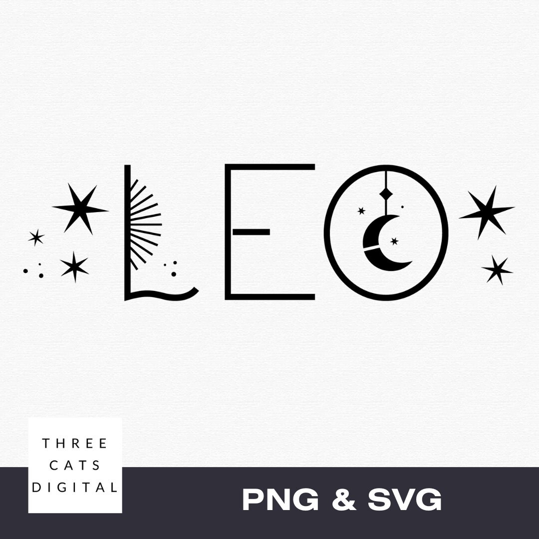Leo Svg, Leo Png, Zodiac Svg, Celestial Svg, Astrology, Witchy Svg ...